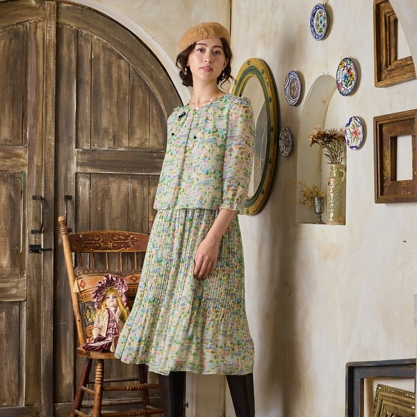 ジョリープッペ（Jolly Poupee）/【22fabric】コロコロタウン/プリーツスカート