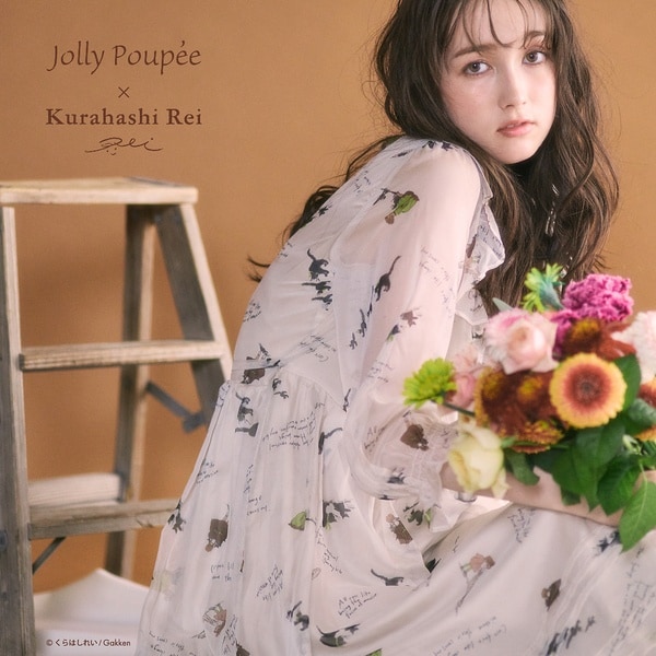 ジョリープッペ（Jolly Poupee）/【くらはしれいコラボ】クロネコPTピンタックフリルワンピース