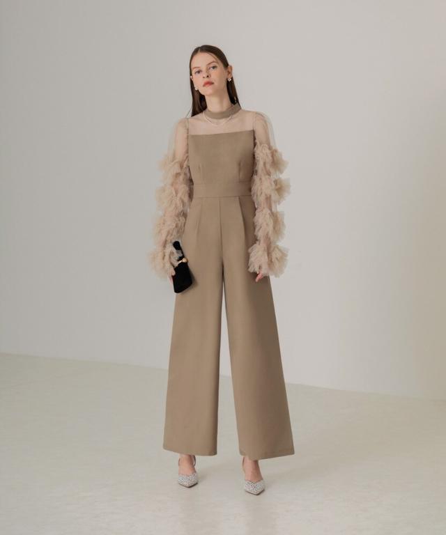 レジャ（Leja）/ボリュームチュールスリーブオールインワンパンツドレス