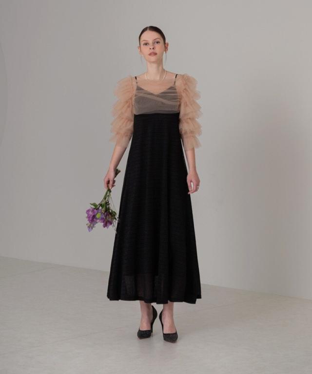 レジャ（Leja）/ティアードフリルチュールボレロワンピースドレス