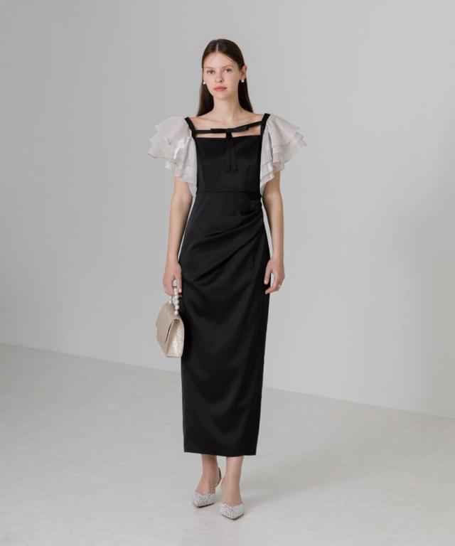 レジャ（Leja）/グラスオーガンジーフリルスリーブフロントIラインドレス