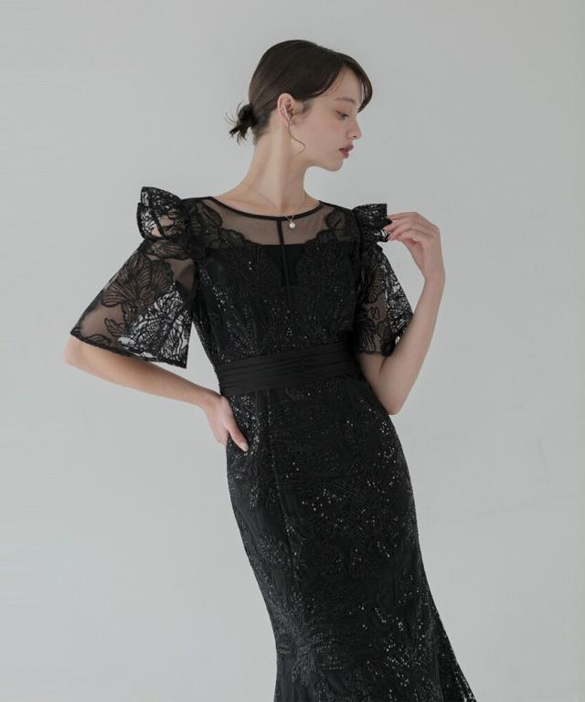 レジャ（Leja）/フラワーレースシアーフリルマーメイドドレス