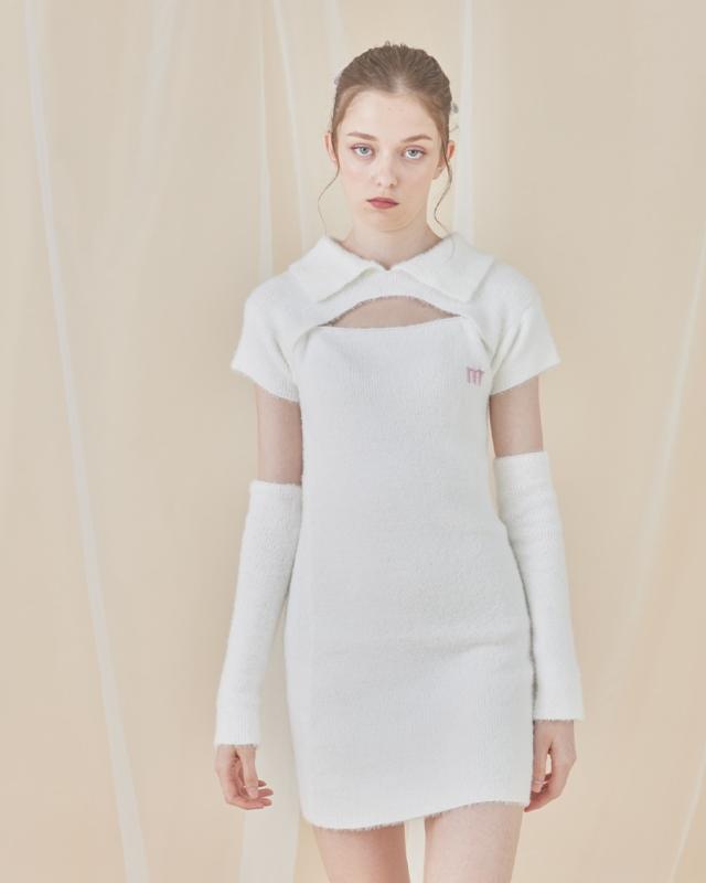 ミヌエール（minuere）/decollete cut mohair onepiece