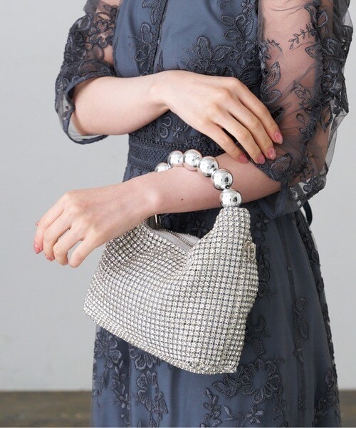 アンドロブ（&Robu．）/パールハンドルラインストーンバッグ