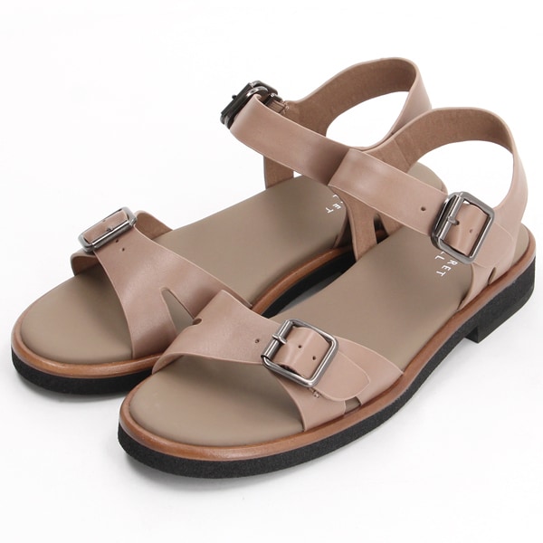 マーガレット・ハウエル アイデア（MARGARET HOWELL idea）/アンクルストラップフラットサンダル