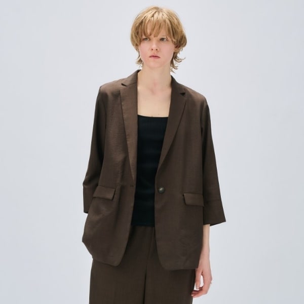 クロエンス（cloenc）/【セットアップ／手洗い可】ドライタッチハーフスリーブジャケット