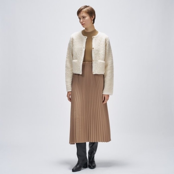 クロエンス（cloenc）/ニットドッキングプリーツワンピース