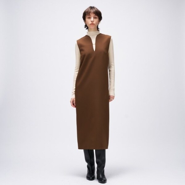 クロエンス（cloenc）/【マシンウォッシュ】キーネックジャンパースカート