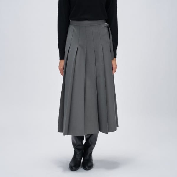 クロエンス（cloenc）/【手洗い可】フロントプリーツスカート