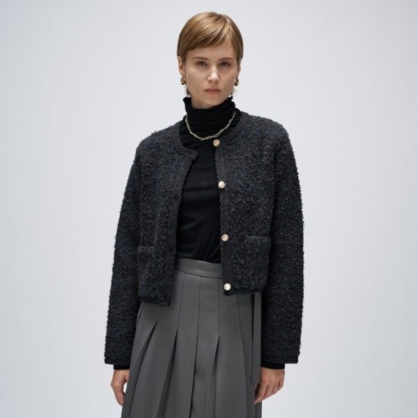 クロエンス（cloenc）/【手洗い可】ブークレニットカーディガン