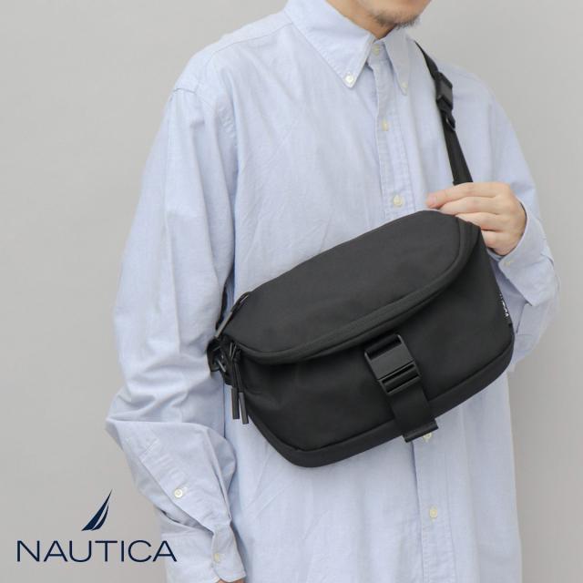 ノーティカ（NAUTICA）/CORDURAポリエステル マグネットバックル 横型 ショルダーバッグ スリーブポケット付き