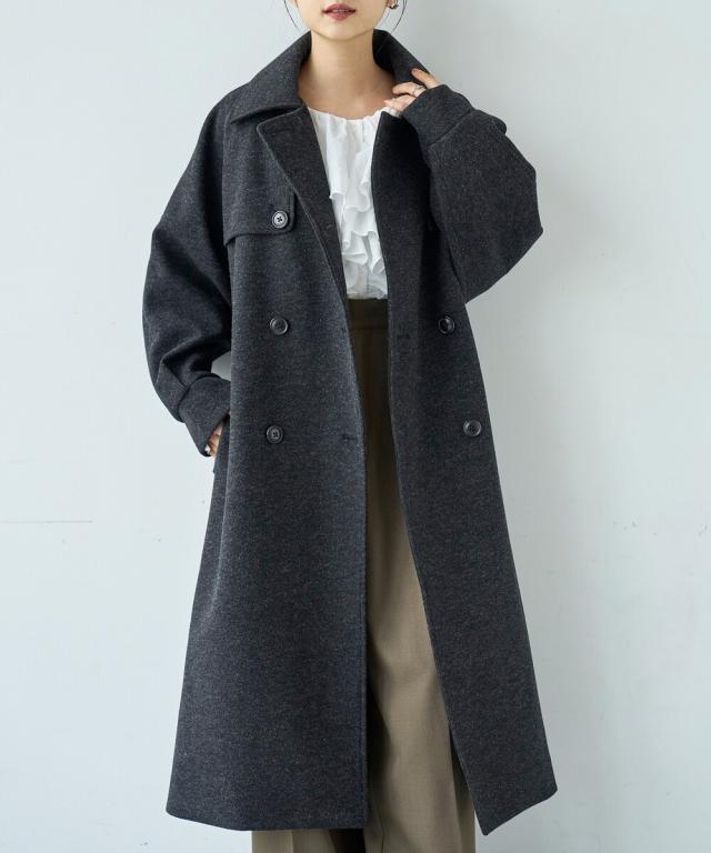 ミル（mil）/【mil (ミル)】フレアヨーク ウールライクコート ロングコート