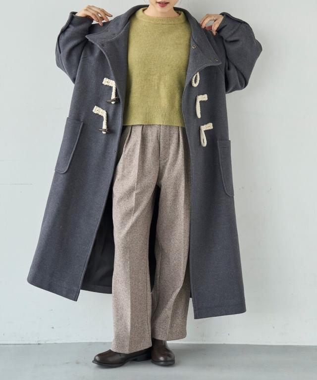 ミル（mil）/【mil (ミル)】メルトン風 ロング ダッフルコート ロングコート