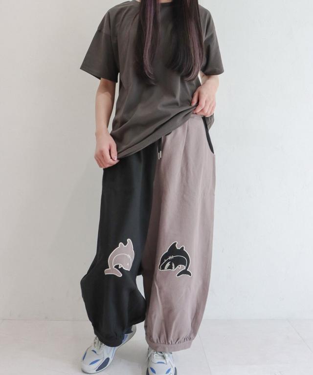 フォートポイント（FORT POINT）/【Hi Hey Hoooo/ハイヘイホー】サメワッペン ボリュームパンツ