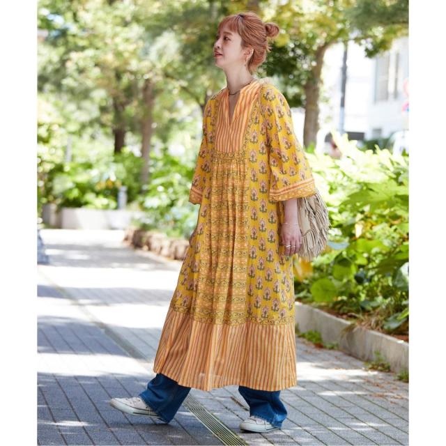 ベーセーストック（B．C STOCK）/パネルプリントワンピース