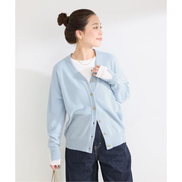 ベーセーストック（B．C STOCK）/手洗い可 / カシミヤカシュクールカーディガン