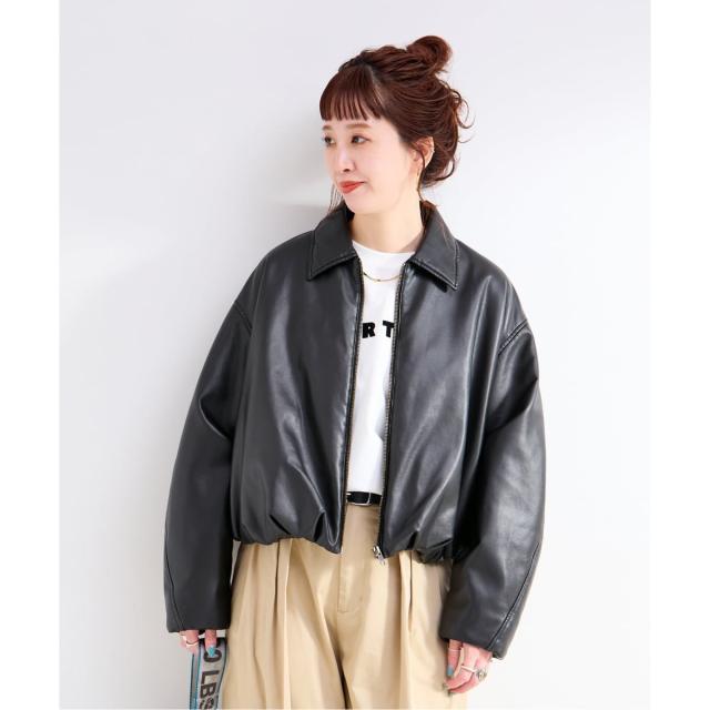 ベーセーストック（B．C STOCK）/《予約》レザーライクブルゾン