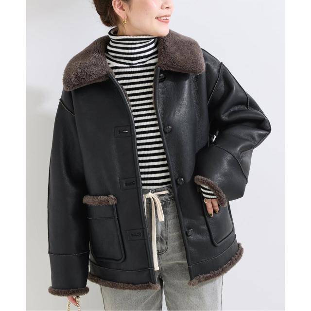 【NEW】ベーセーストック（B．C STOCK）/《S/Mサイズ展開》リバーシブルムートンライクコート2