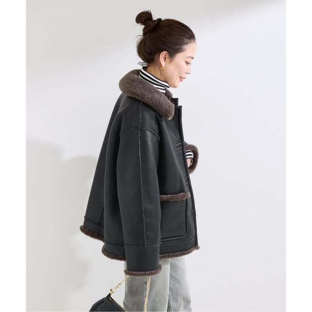 【NEW】ベーセーストック（B．C STOCK）/《S/Mサイズ展開》リバーシブルムートンライクコート2