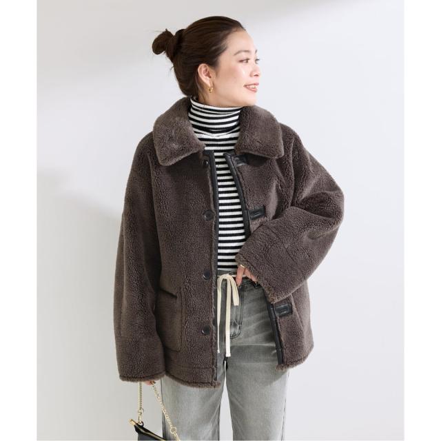 【NEW】ベーセーストック（B．C STOCK）/《S/Mサイズ展開》リバーシブルムートンライクコート2