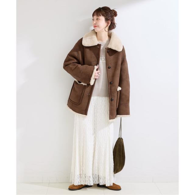 【NEW】ベーセーストック（B．C STOCK）/《S/Mサイズ展開》リバーシブルムートンライクコート2