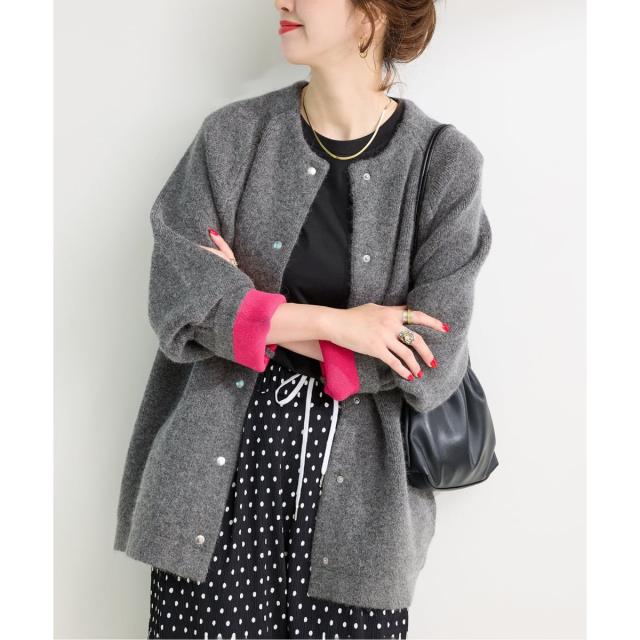 【NEW】ベーセーストック（B．C STOCK）/《追加4》2層スムース編みロングカーディガン