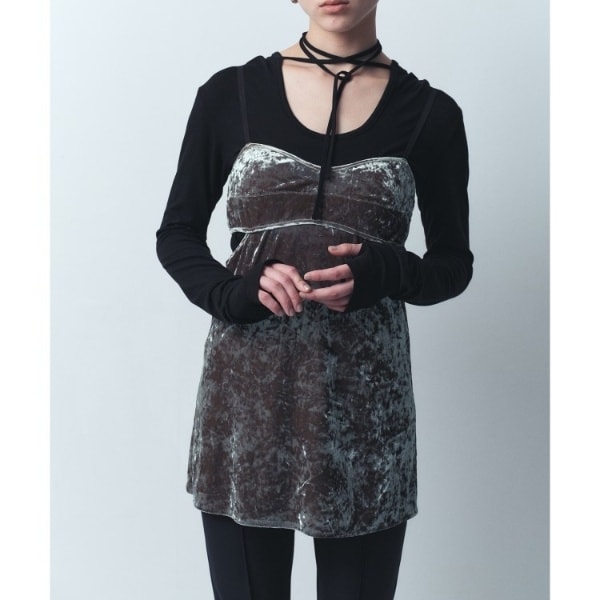 コードエー（CODE A）/CODE A｜cut out velour camisole