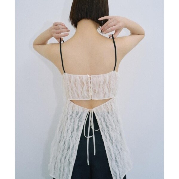 コードエー（CODE A）/fril lace apron blouse