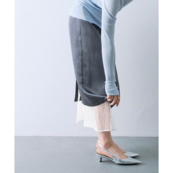 コードエー（CODE A）/sheer washer layered skirt