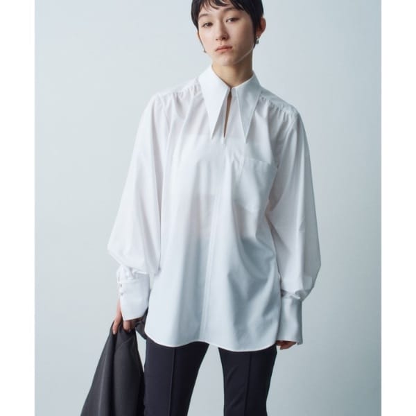 コードエー（CODE A）/point neck shirt