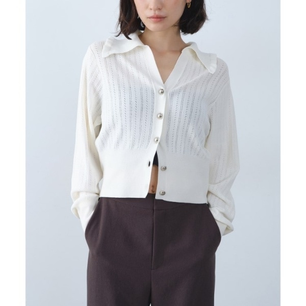 コードエー（CODE A）/sleek collar knit