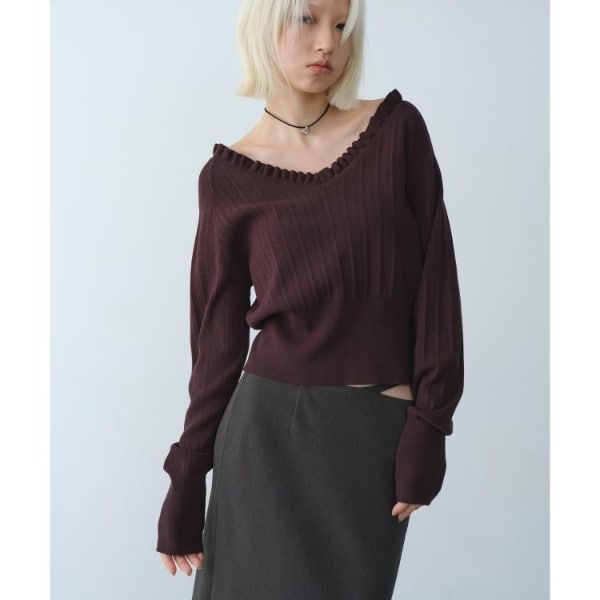 コードエー（CODE A）/frill design knit