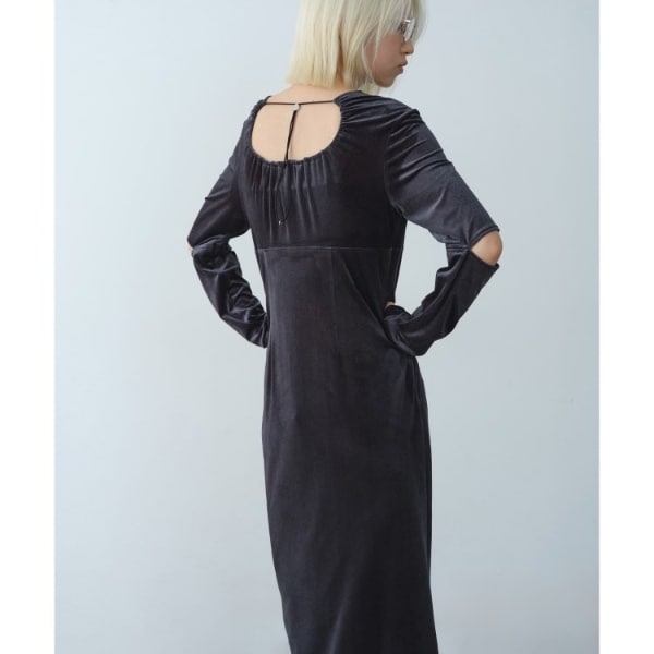 コードエー（CODE A）/velvet open back dress