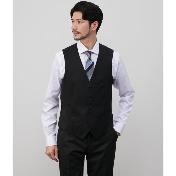 ニューヨーカー（NEWYORKER）/【撥水】無地 襟なしオッドベスト(セットアップ対応)