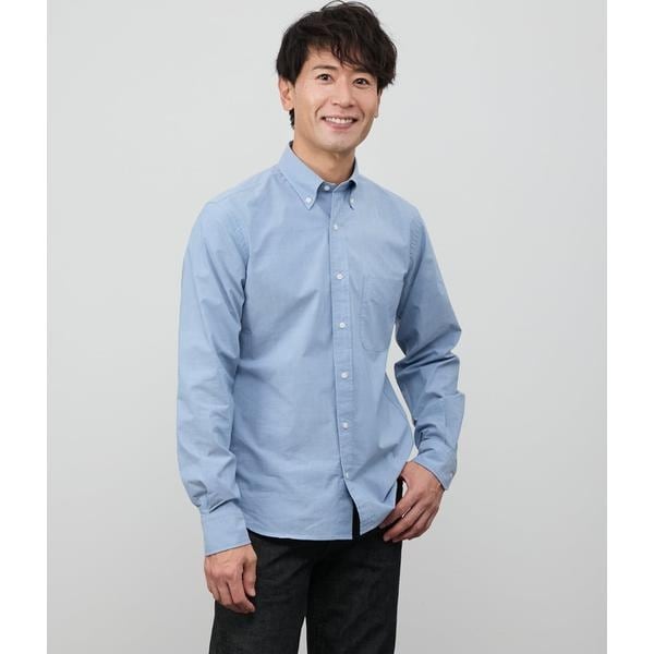 ニューヨーカー（NEWYORKER）/【ストレッチ】ダンガリー 長袖ショートボタンダウンシャツ