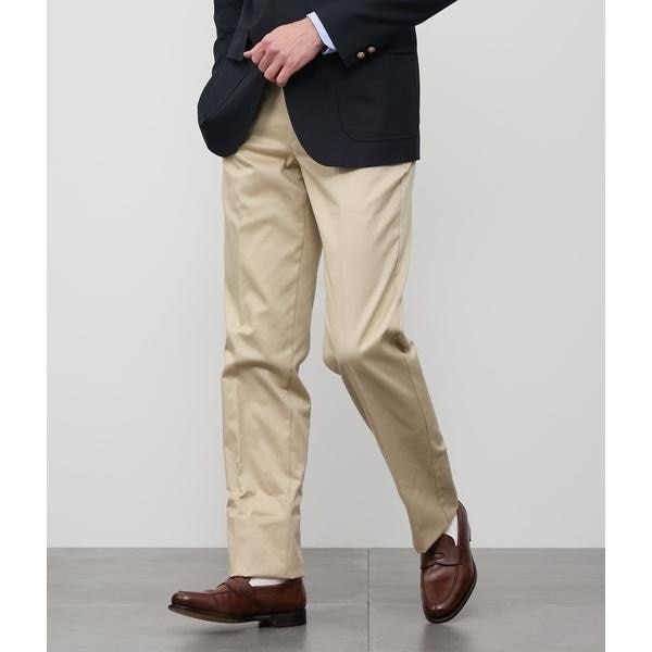 ニューヨーカー（NEWYORKER）/ノータック パイプドステム コットンチノパンツ