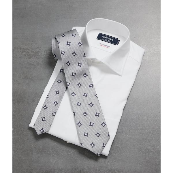 ニューヨーカー（NEWYORKER）/ペールスクエアモチーフ ネクタイ