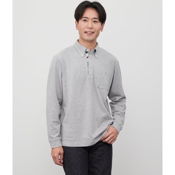 ニューヨーカー（NEWYORKER）/鹿の子 長袖ポロシャツ