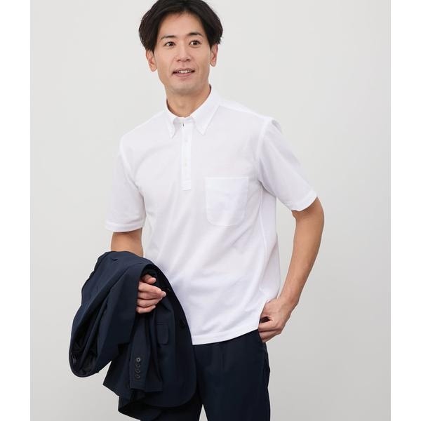 ニューヨーカー（NEWYORKER）/NY CARE FREE 無地プルオーバー ボタンダウンポロシャツ