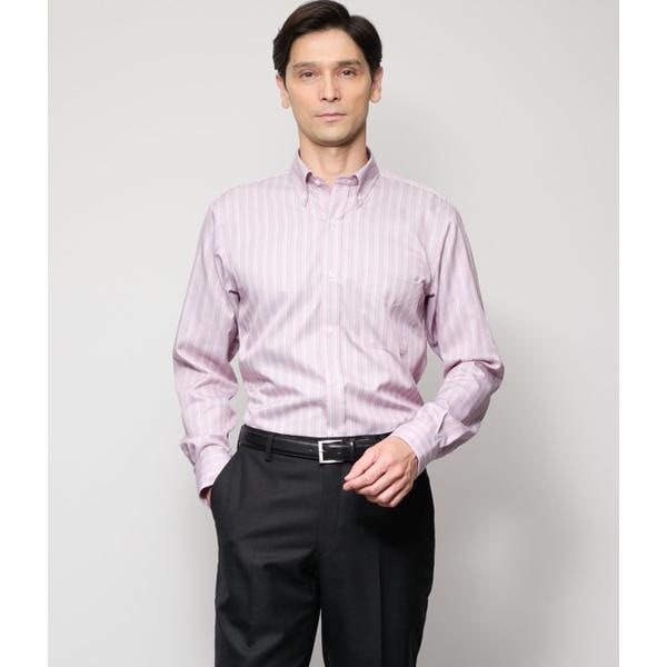 ニューヨーカー（NEWYORKER）/NY CARE FREE マルチストライプ 長袖ボタンダウンシャツ