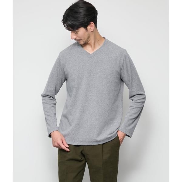 ニューヨーカー（NEWYORKER）/スパンテレコ 浅Vネック長袖Ｔシャツ