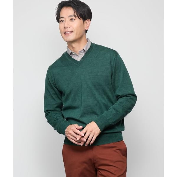 ニューヨーカー（NEWYORKER）/【ウォッシャブル】Vネック プルオーバーニット