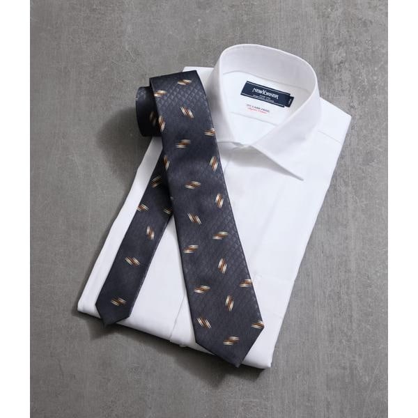 ニューヨーカー（NEWYORKER）/MANTERO ドビー織り小紋 ネクタイ