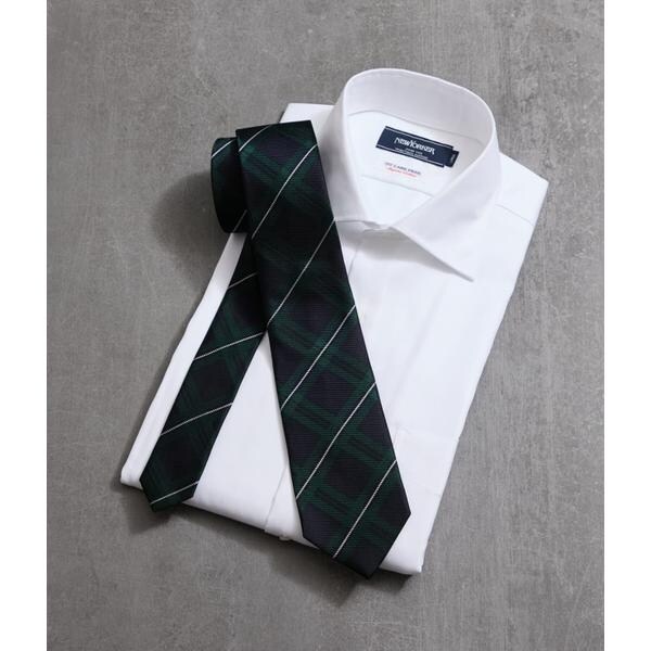 ニューヨーカー（NEWYORKER）/ブラックウォッチオーバーストライプ ネクタイ