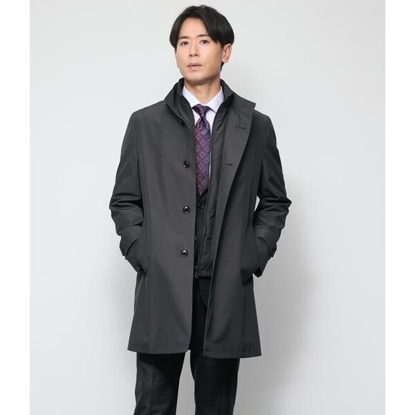 ニューヨーカー（NEWYORKER）/WOOLIAN PLAIN レイヤードスタンドカラーコート
