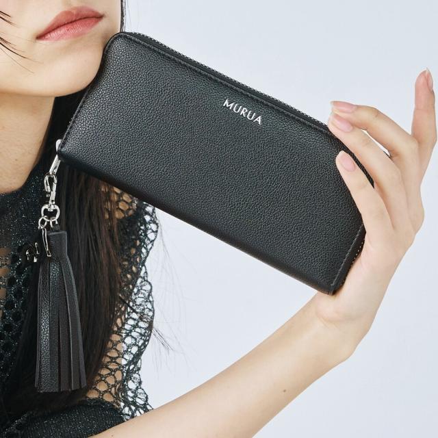 ムルーア（MURUA）/ラウンドファスナー長財布 MR−W1321 タッセル