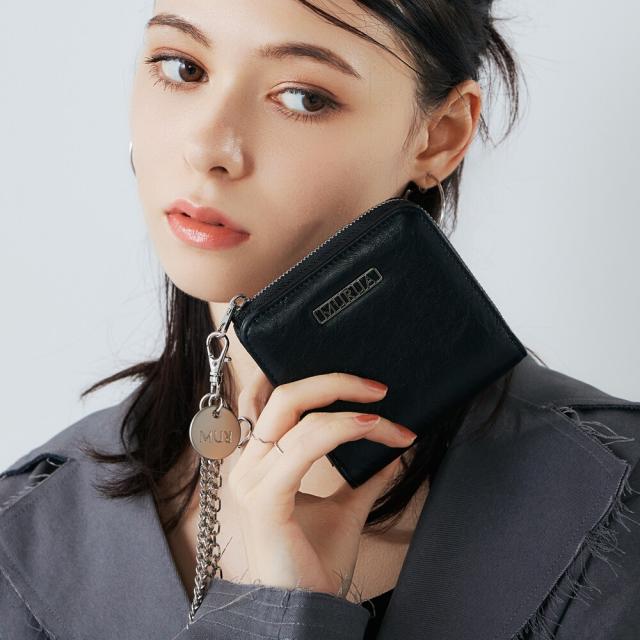 ムルーア（MURUA）/MURUA (ムルーア) 二つ折り財布 MR−W1363 フレームメタル