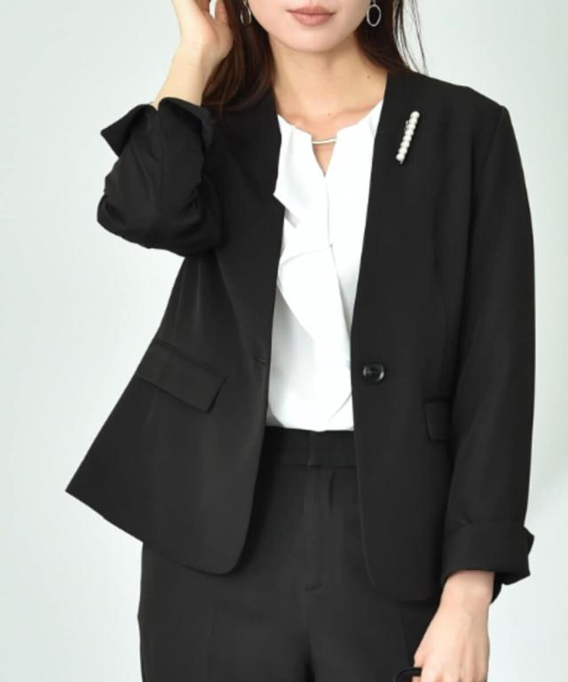 インタープラネット（INTERPLANET）/【マシーンウォッシャブル】ダブルクロスカラーレスジャケット