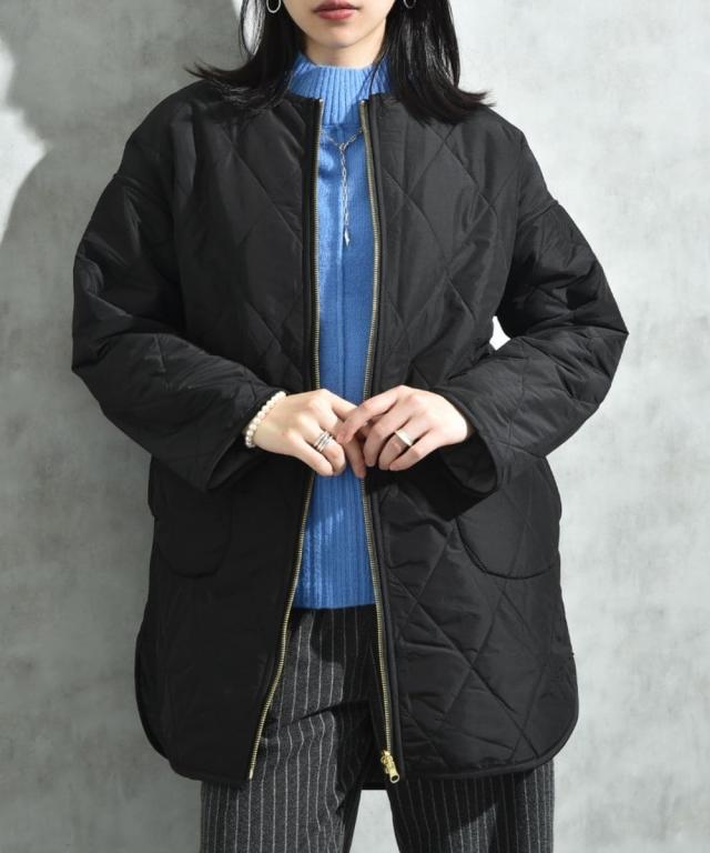 インタープラネット（INTERPLANET）/タフタ＊キルトリバーシブルミドルコート