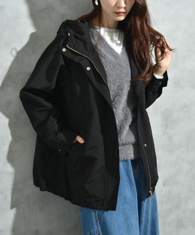 インタープラネット（INTERPLANET）/【撥水・ＵＶ加工】キルトライナー付フードショートコート